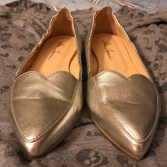 Isa Tapia | Shoes | Isa Tapia Nova Metallic Silver Flats | Poshmark
